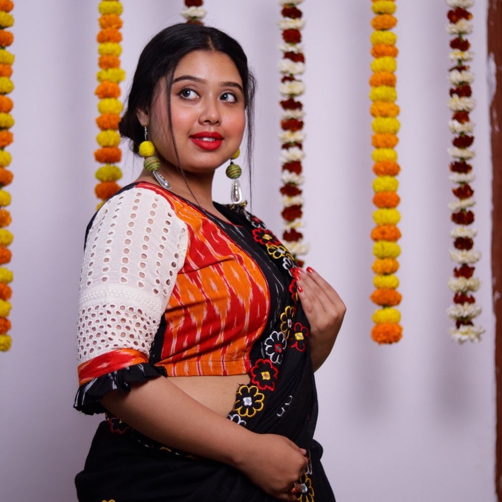 Ikkat blouse designs | Ikat blouse designs | Wear with saree